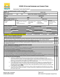 Form DH8010-DCHP Download Printable PDF or Fill Online Covid-19 Vaccine ...