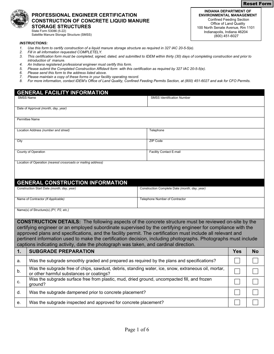 State Form 53086 - Fill Out, Sign Online and Download Fillable PDF ...
