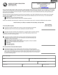 State Form 56823 Download Fillable PDF or Fill Online Notice of Public ...