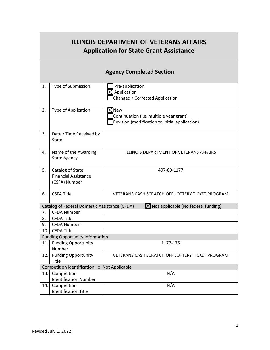 Illinois Application for State Grant Assistance - Fill Out, Sign Online ...