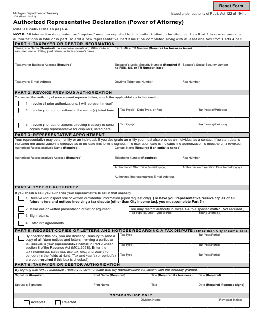 Michigan Tax Forms and Templates PDF. download Fill and print for free ...