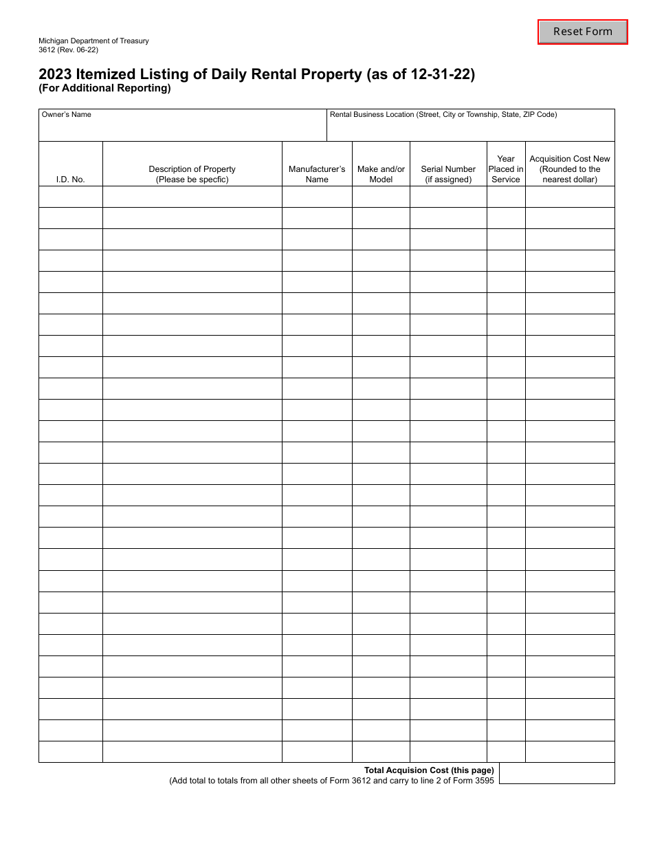 Form 3612 - 2023 - Fill Out, Sign Online and Download Fillable PDF ...