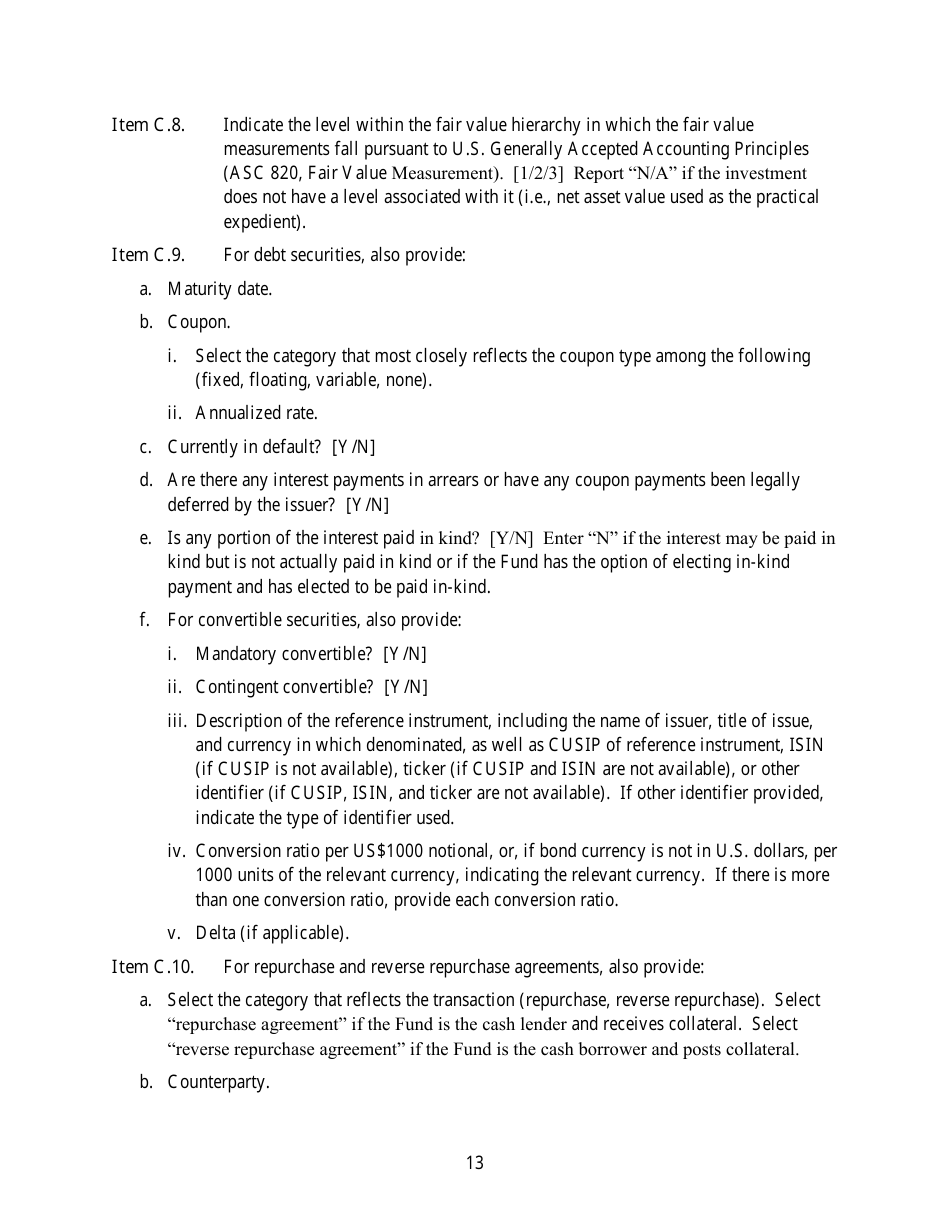 Form N-PORT (SEC Form 2940) Download Printable PDF or Fill Online ...