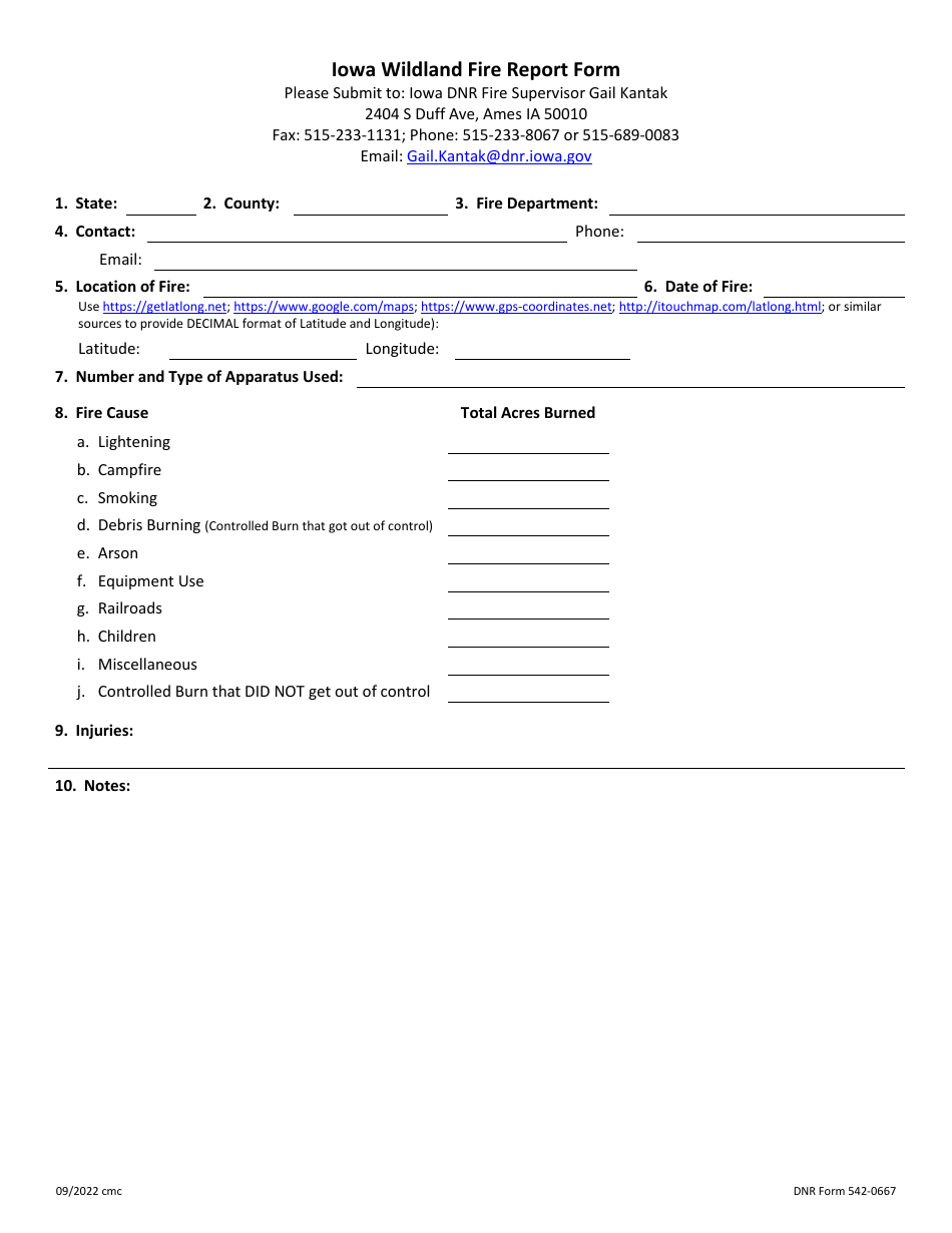 DNR Form 542-0667 - Fill Out, Sign Online and Download Fillable PDF ...