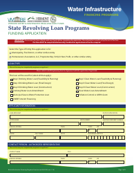 Vermont Funding Application - State Revolving Loan Programs - Fill Out ...