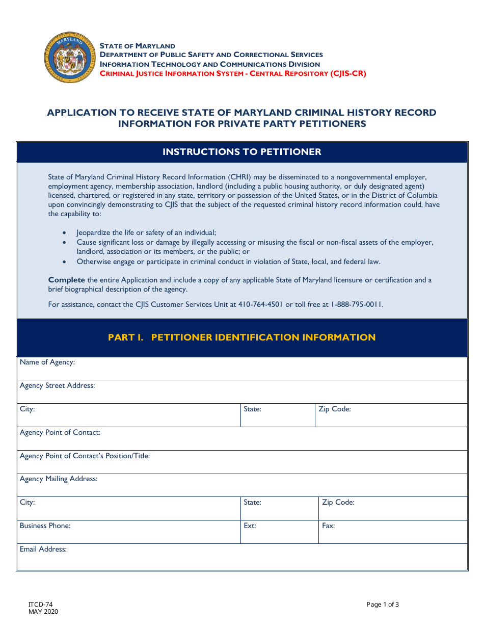 Form ITCD-74 - Fill Out, Sign Online and Download Fillable PDF ...