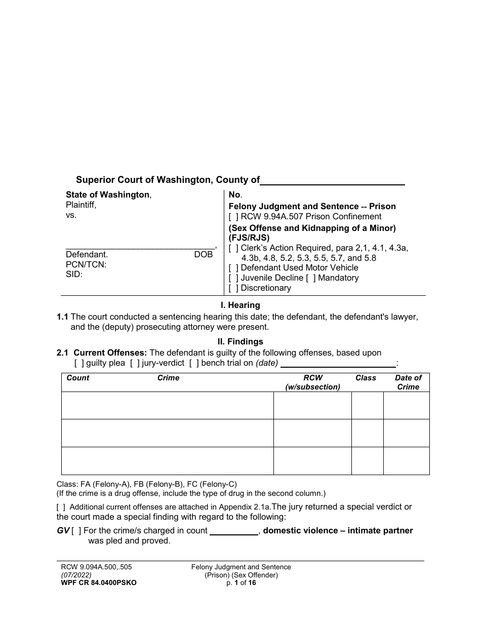 Form WPF CR84.0400 PSKO - Fill Out, Sign Online and Download Printable ...