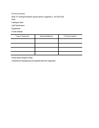 Form 3-2365 Download Fillable PDF or Fill Online Respirator Fit Test ...