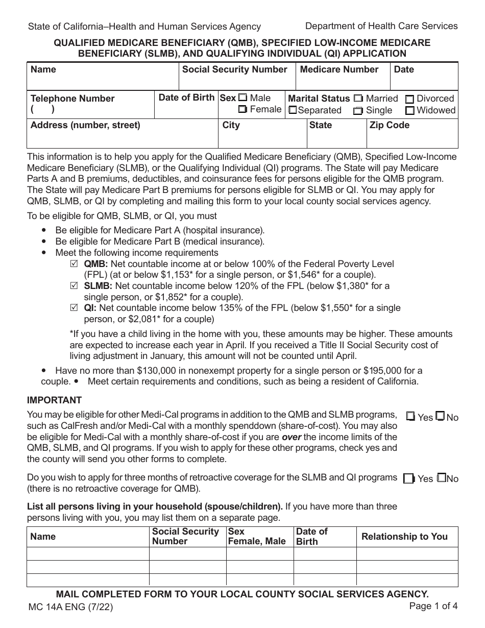 Form MC14A - Fill Out, Sign Online and Download Fillable PDF ...