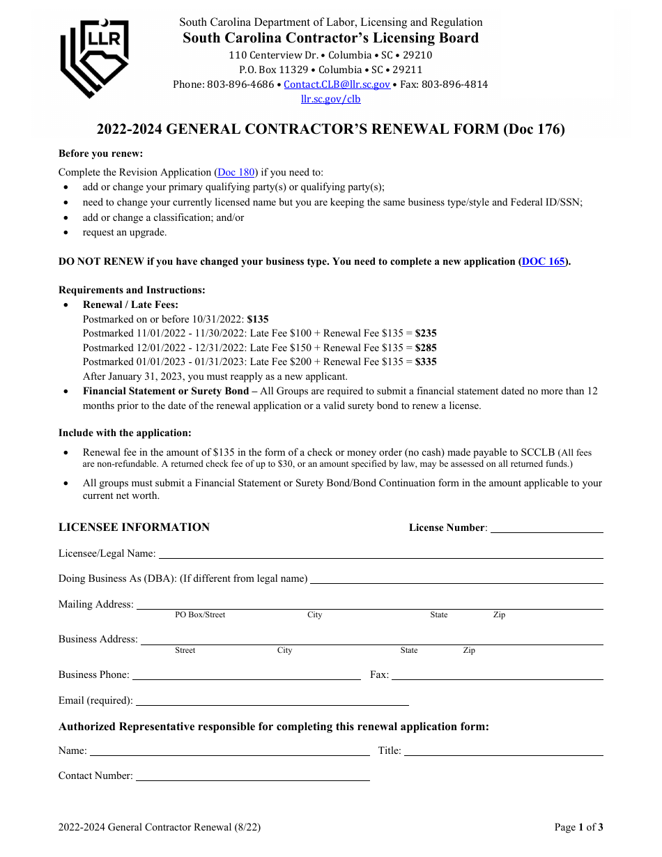 Form 176 - 2024 - Fill Out, Sign Online and Download Fillable PDF ...