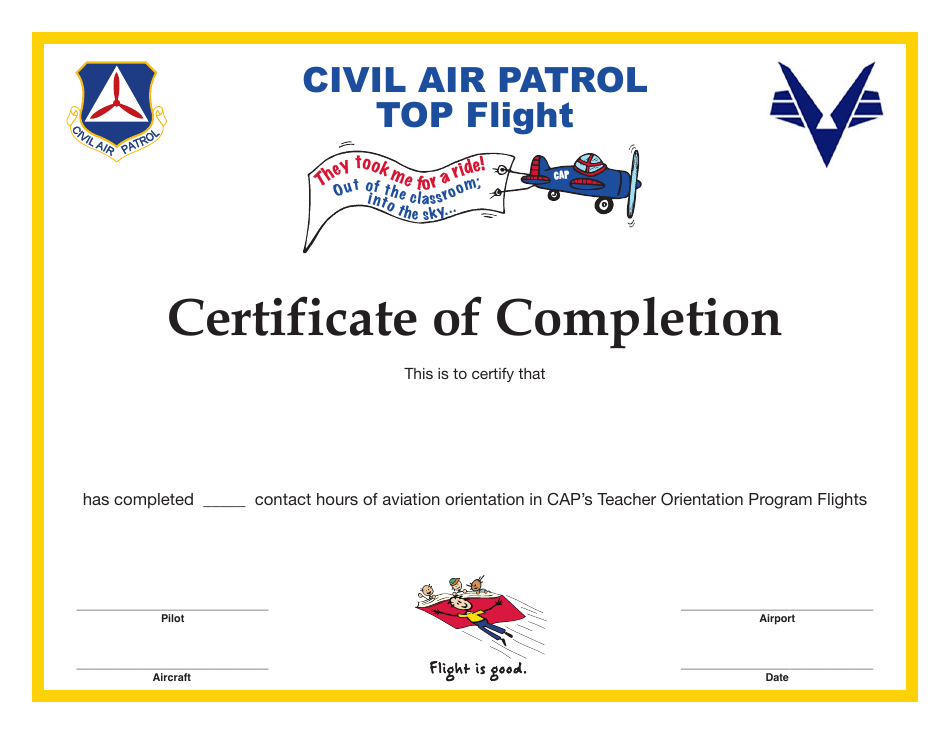 Certificate of Completion - Top Flight - Fill Out, Sign Online and ...