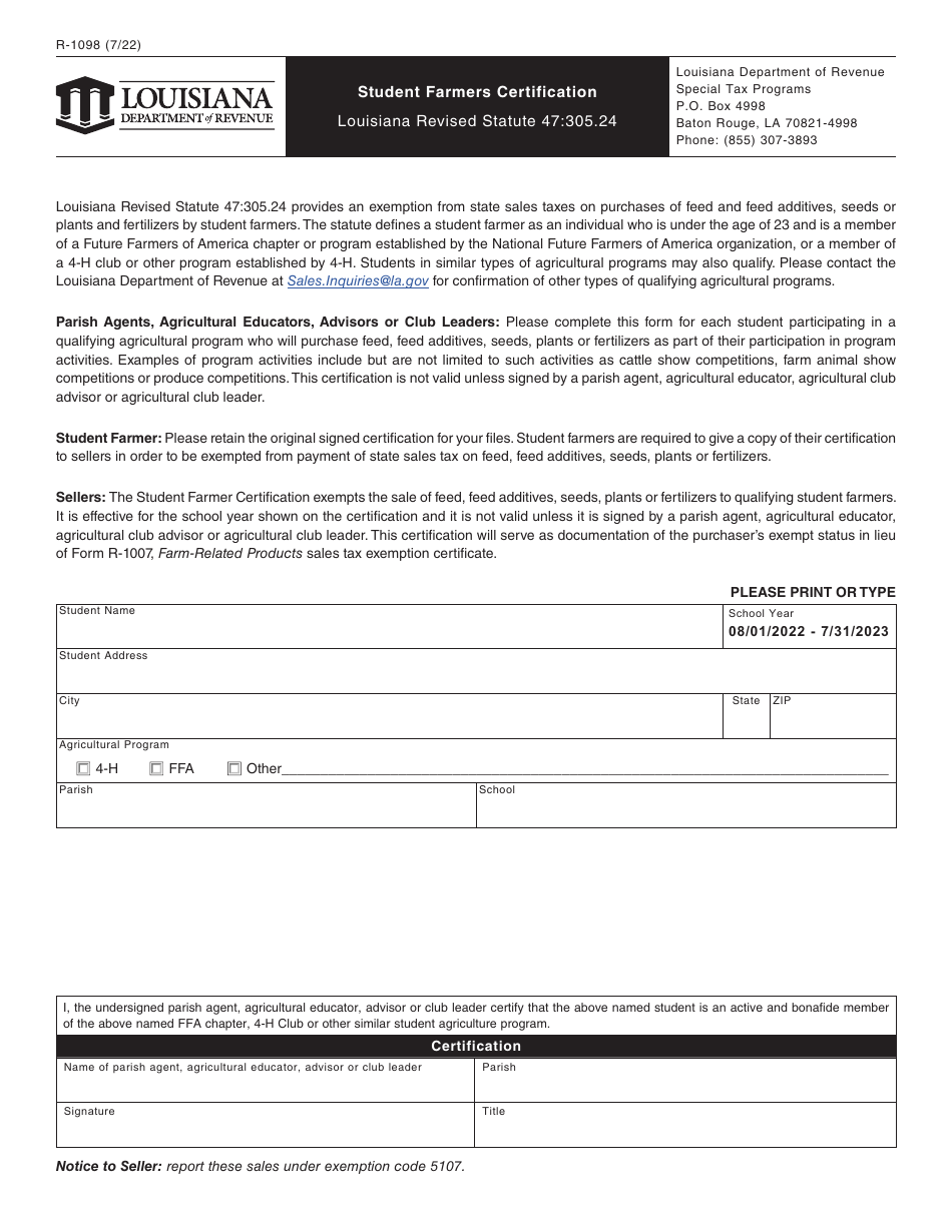 Form R-1098 - Fill Out, Sign Online and Download Fillable PDF ...
