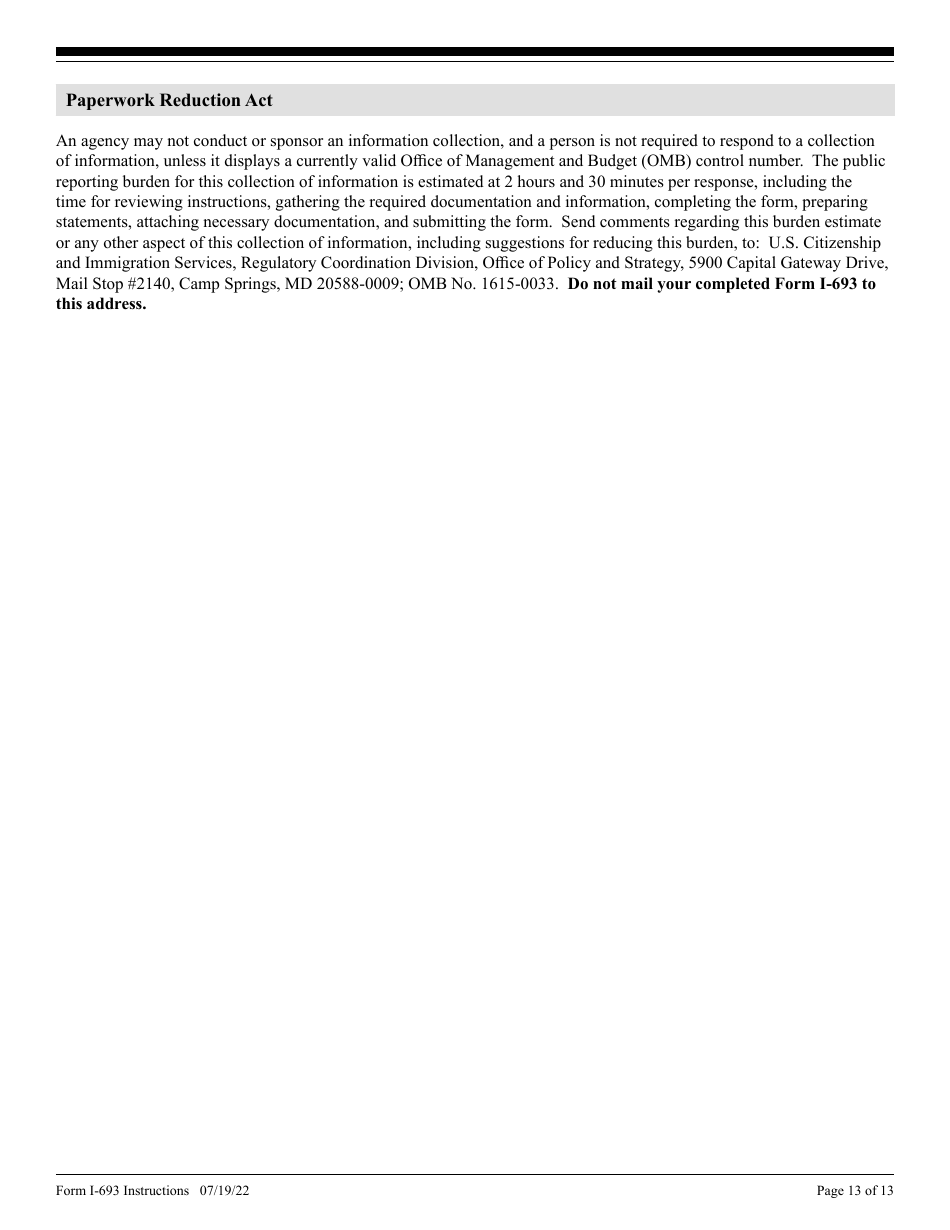 Download Instructions for USCIS Form I-693 Report of Medical ...