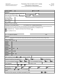 Form PPS3052 Download Printable PDF or Fill Online Permanency Plan for ...
