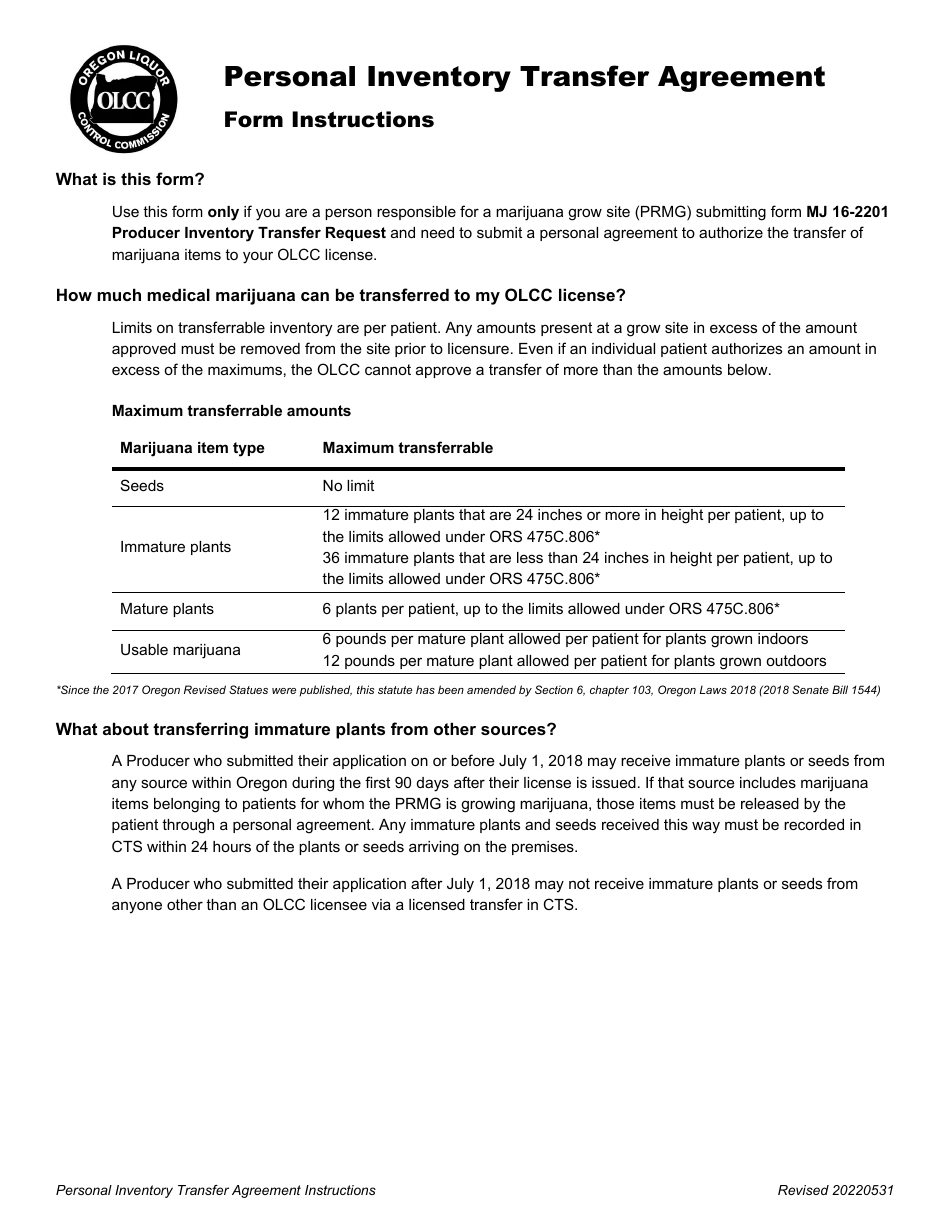 Form MJ16-2202 Download Fillable PDF or Fill Online Personal Inventory ...