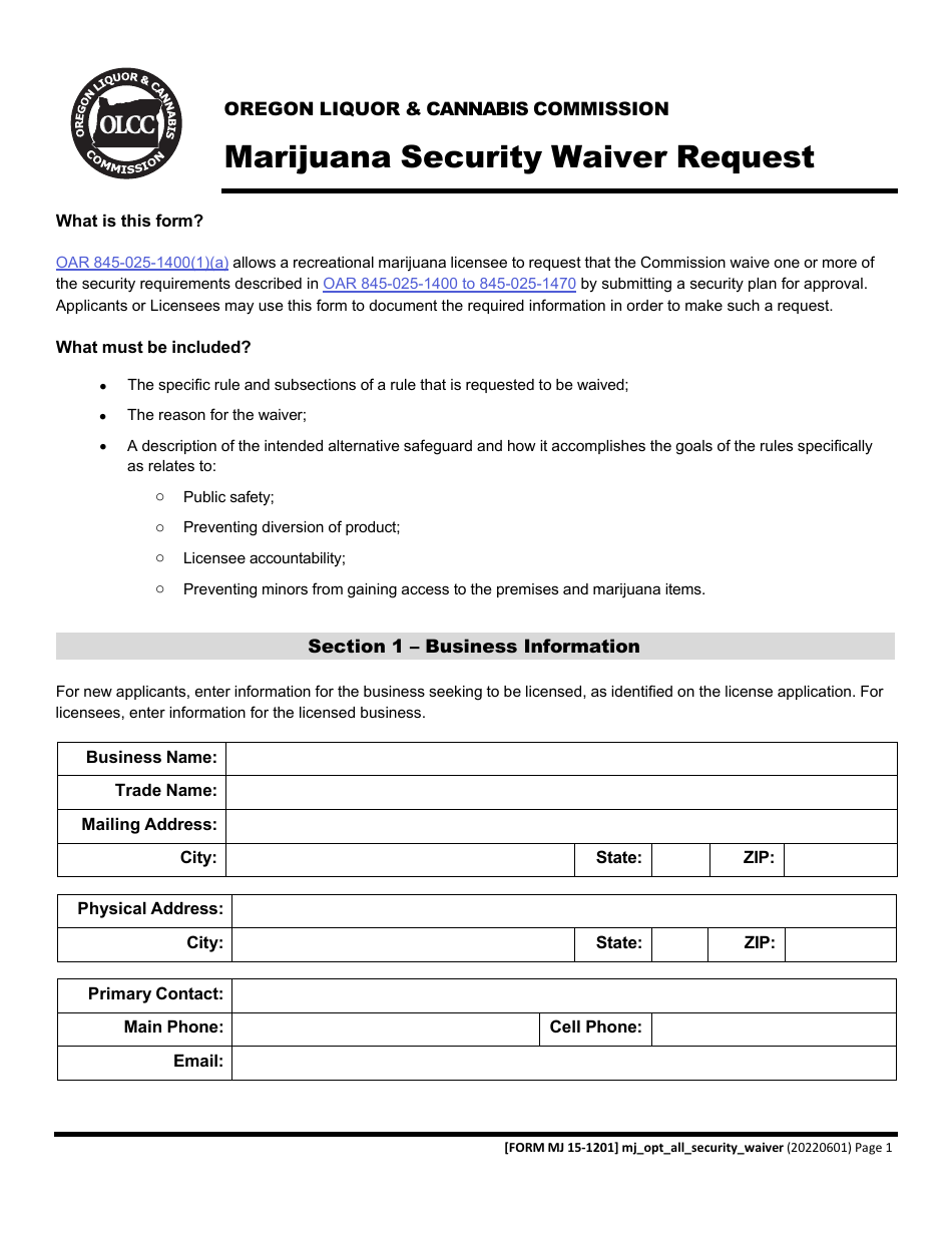 Form MJ15‐1201 - Fill Out, Sign Online and Download Fillable PDF ...