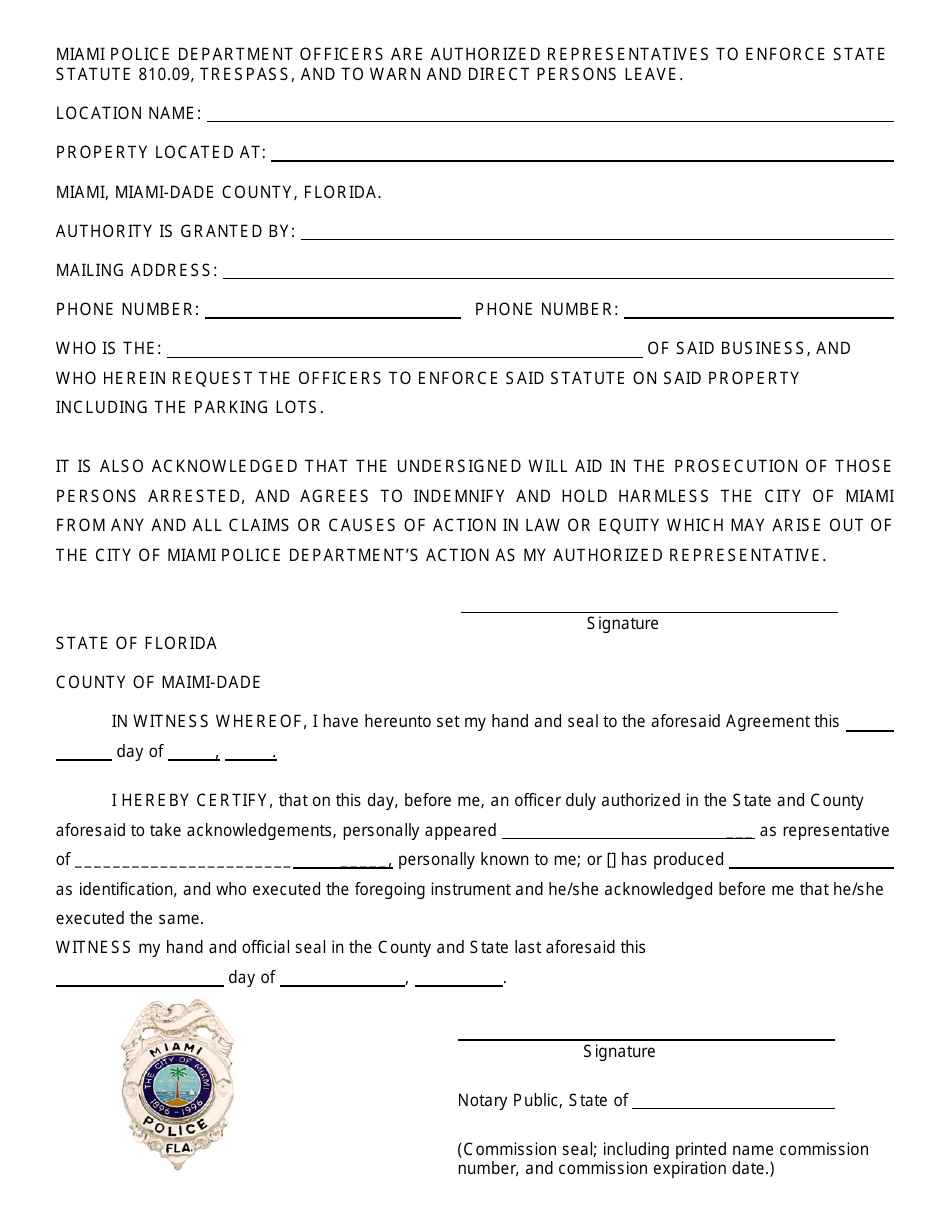 City of Miami, Florida Police Affidavit - Fill Out, Sign Online and ...