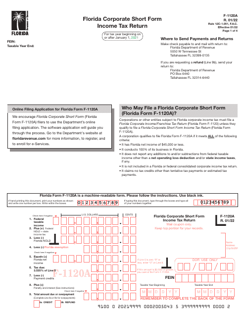 Form F-1120A - Fill Out, Sign Online and Download Printable PDF ...