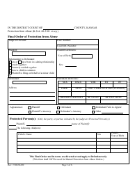 Kansas Final Order of Protection From Abuse - Fill Out, Sign Online and ...