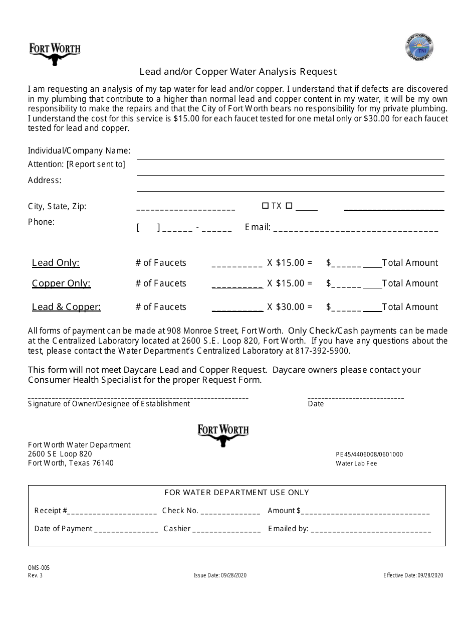 Form OMS-005 - Fill Out, Sign Online and Download Printable PDF, City ...