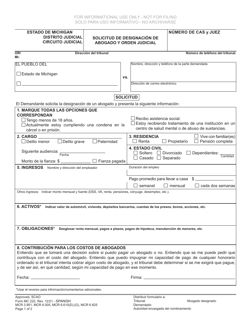 Formulario MC222 - Fill Out, Sign Online and Download Printable PDF ...