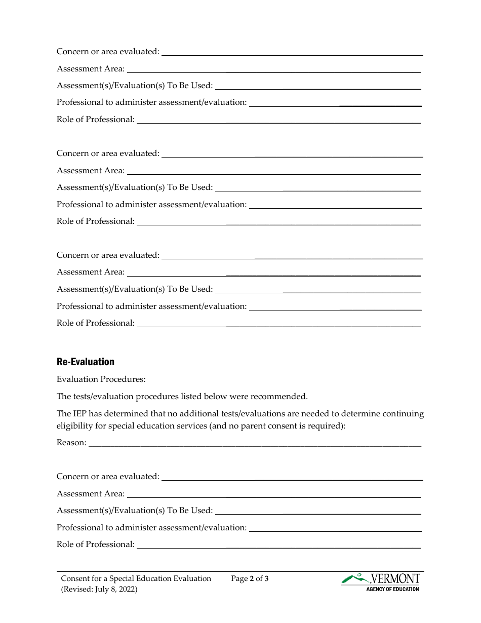 Form 3A - Fill Out, Sign Online and Download Printable PDF, Vermont ...