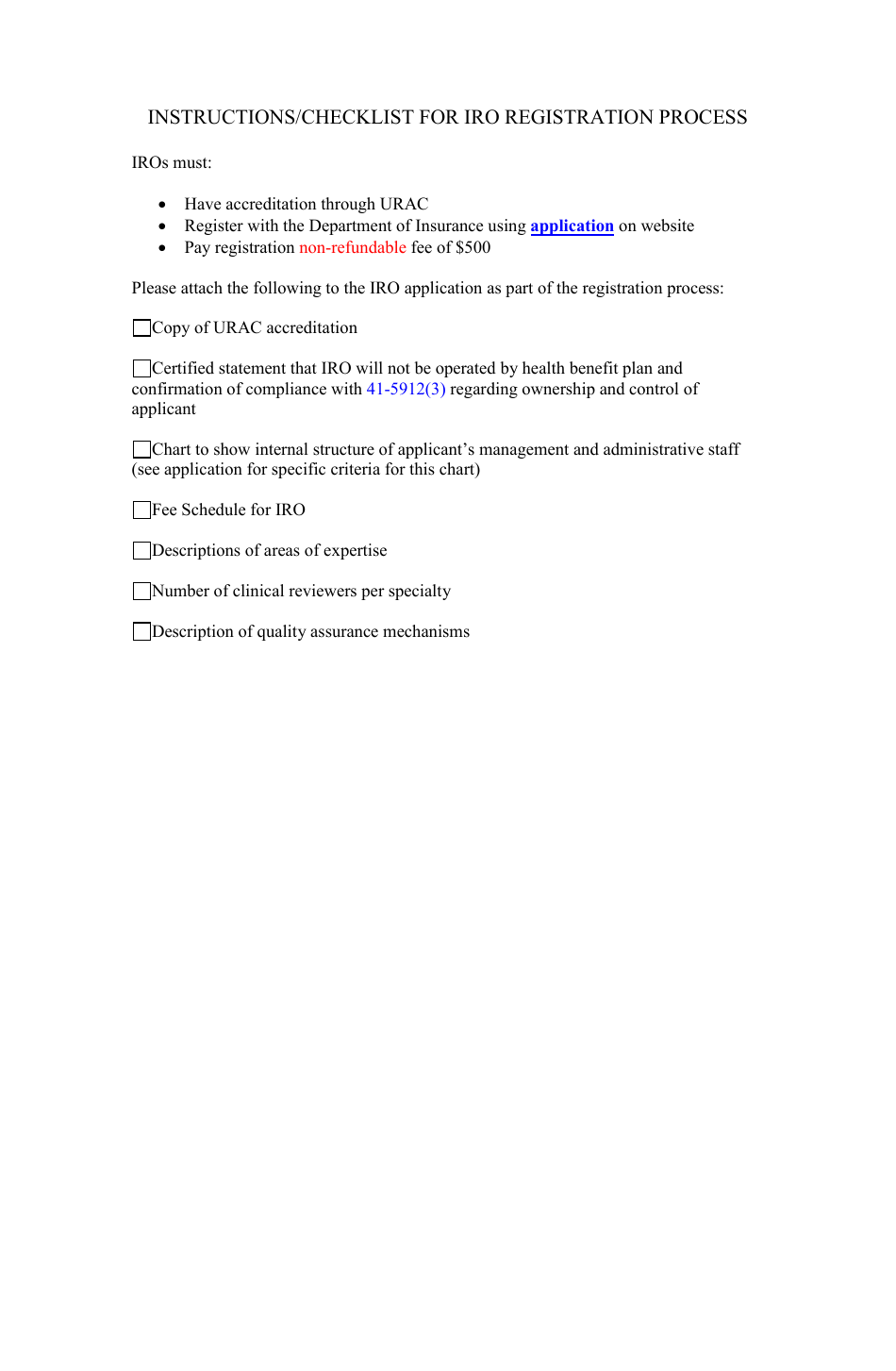 Idaho Instructions/Checklist for Iro Registration Process - Fill Out ...