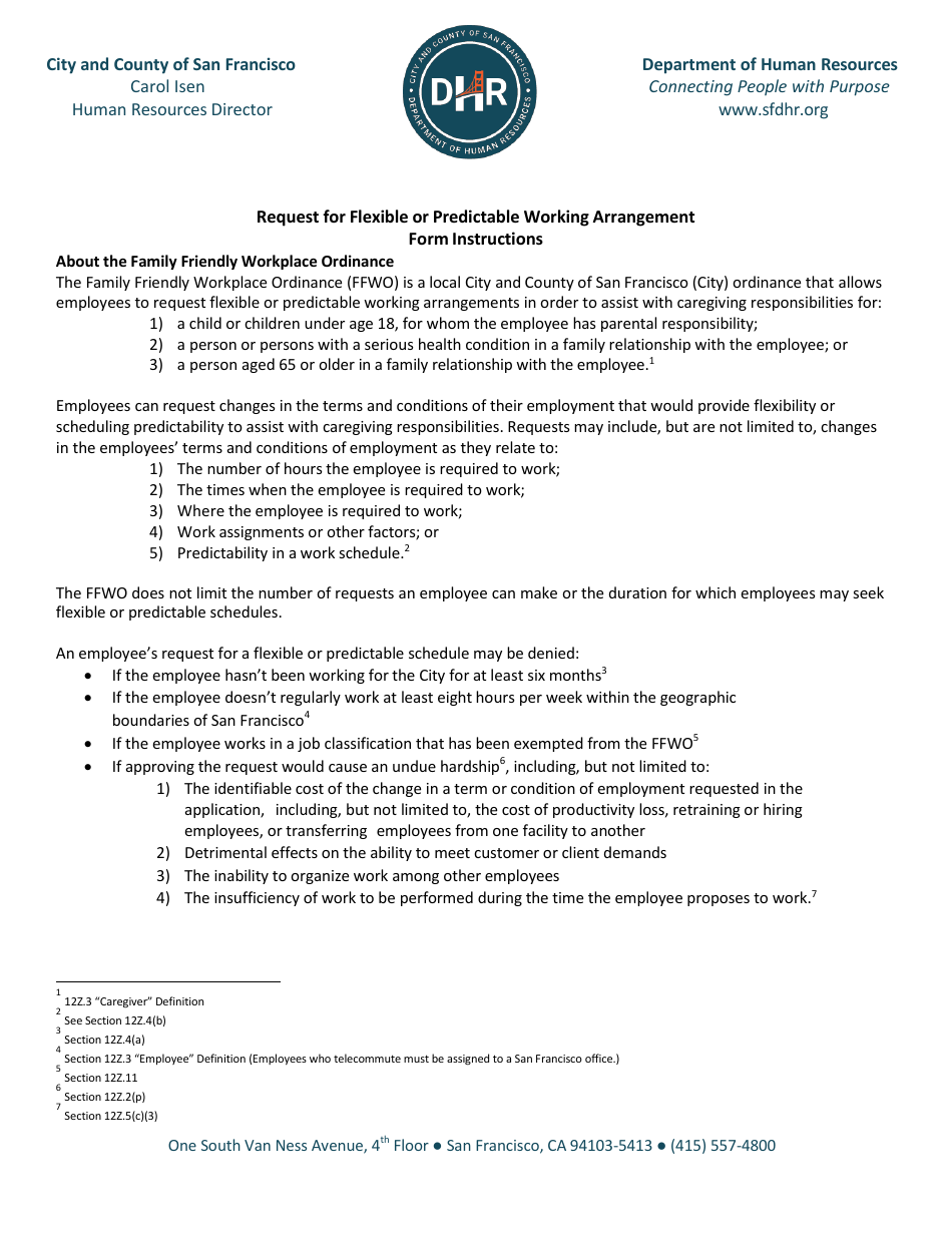 Form FFWO1 Download Fillable PDF or Fill Online Request for Flexible or ...