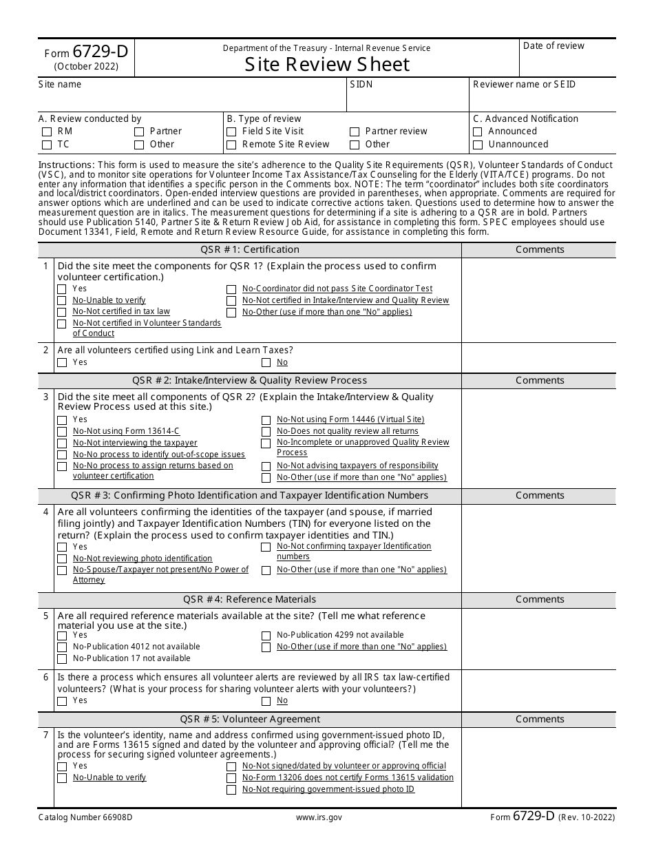 IRS Form 6729-D - Fill Out, Sign Online and Download Fillable PDF ...