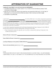 New York Affirmation of Quarantine - Fill Out, Sign Online and Download ...