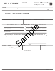 Massachusetts Writ of Attachment - Sample - Fill Out, Sign Online and ...