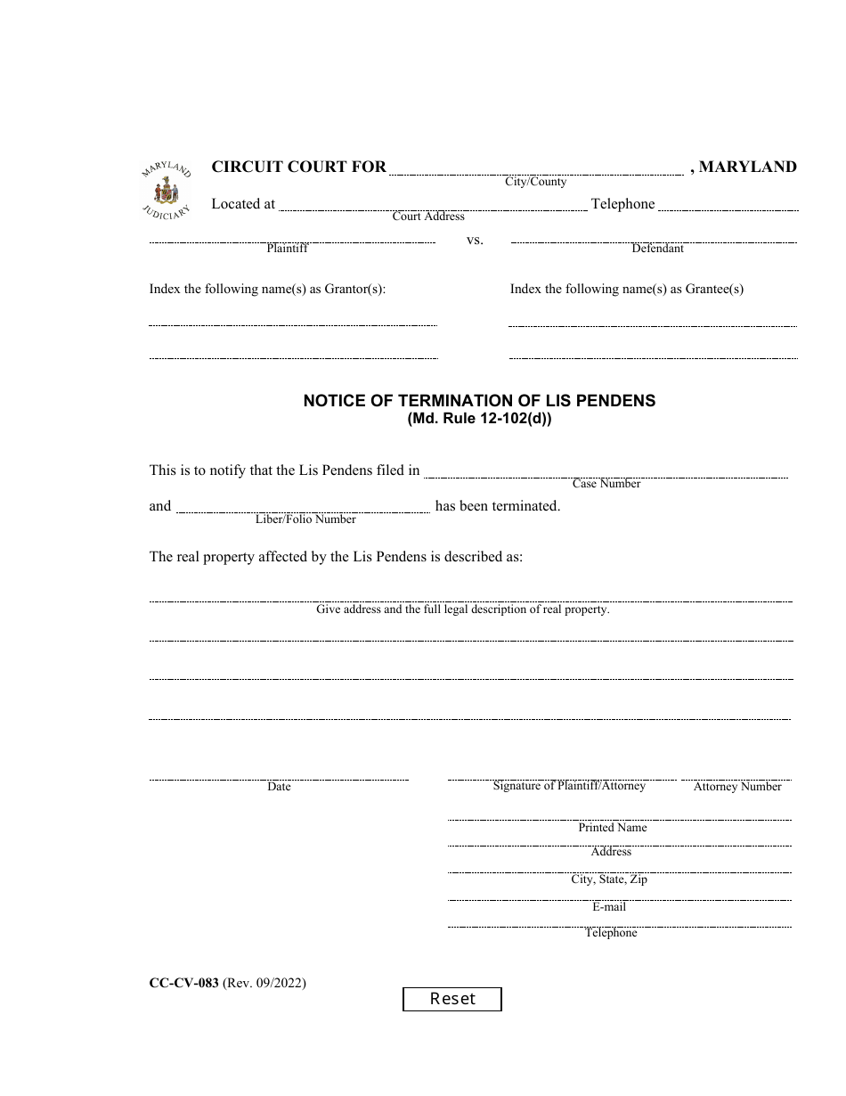 Form CC-CV-083 - Fill Out, Sign Online and Download Fillable PDF ...