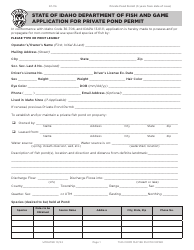 Form SP-116 Download Printable PDF or Fill Online Application for ...