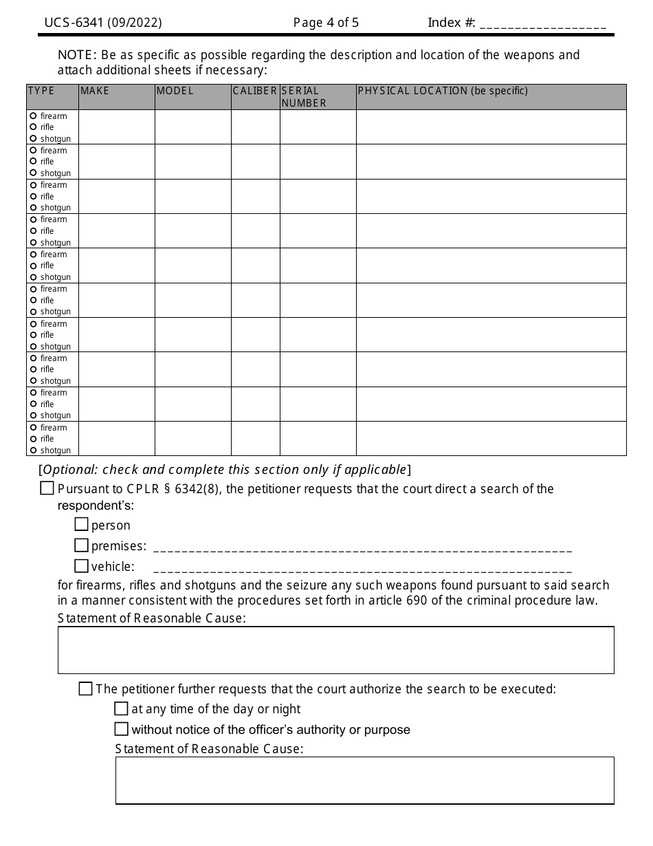 Form UCS-6341 - Fill Out, Sign Online and Download Fillable PDF, New York | Templateroller