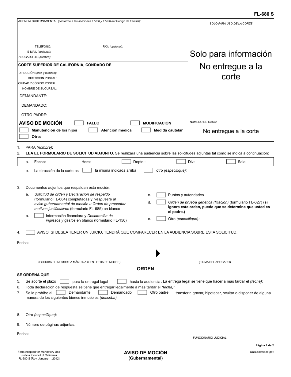 Formulario FL-680 - Fill Out, Sign Online and Download Printable PDF ...
