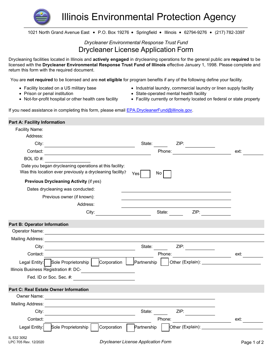 Form LPC705 (IL532 3052) - Fill Out, Sign Online and Download Fillable ...