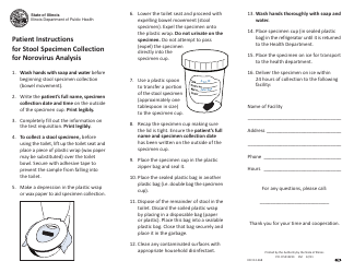 Illinois Patient Instructions for Stool Specimen Collection for ...
