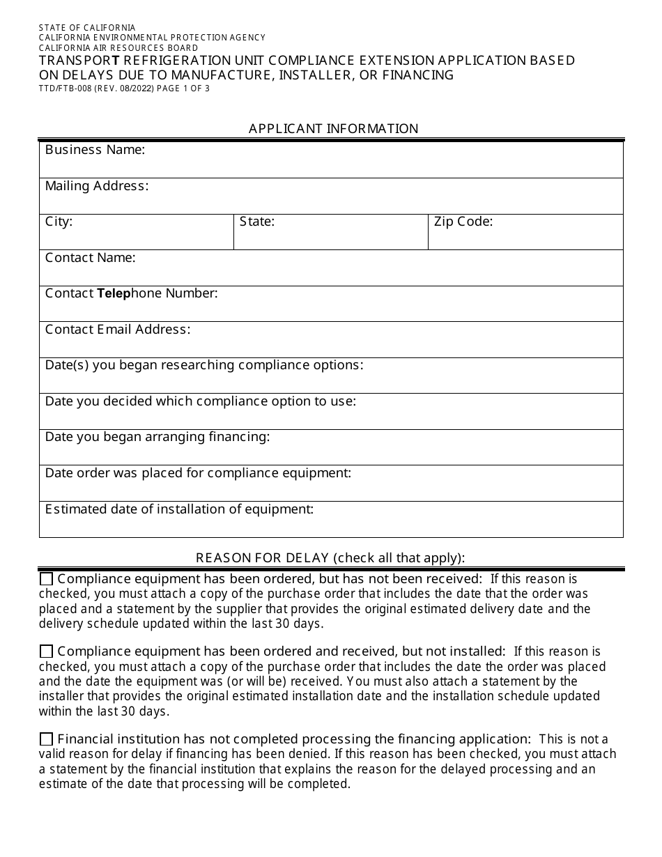 Form TTD/FTB-008 - Fill Out, Sign Online and Download Fillable PDF ...