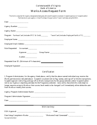 Virginia Works Access Request Form Download Printable PDF | Templateroller