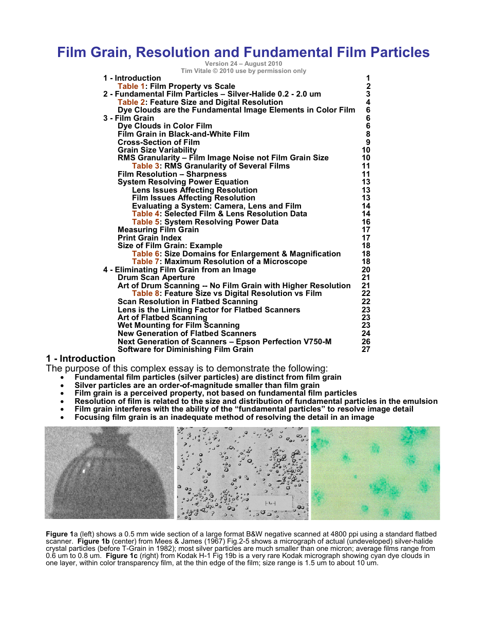 Film Grain, Resolution and Fundamental Film Particles - Version 24 ...