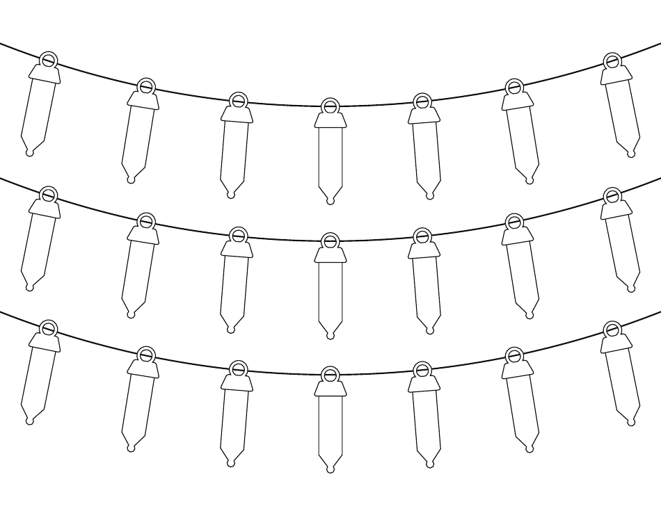 Christmas Light Template - Eighteen Bright Light Bulbs Download ...