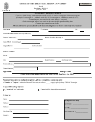 Transcript Request Form - Marshal University Download Printable PDF ...
