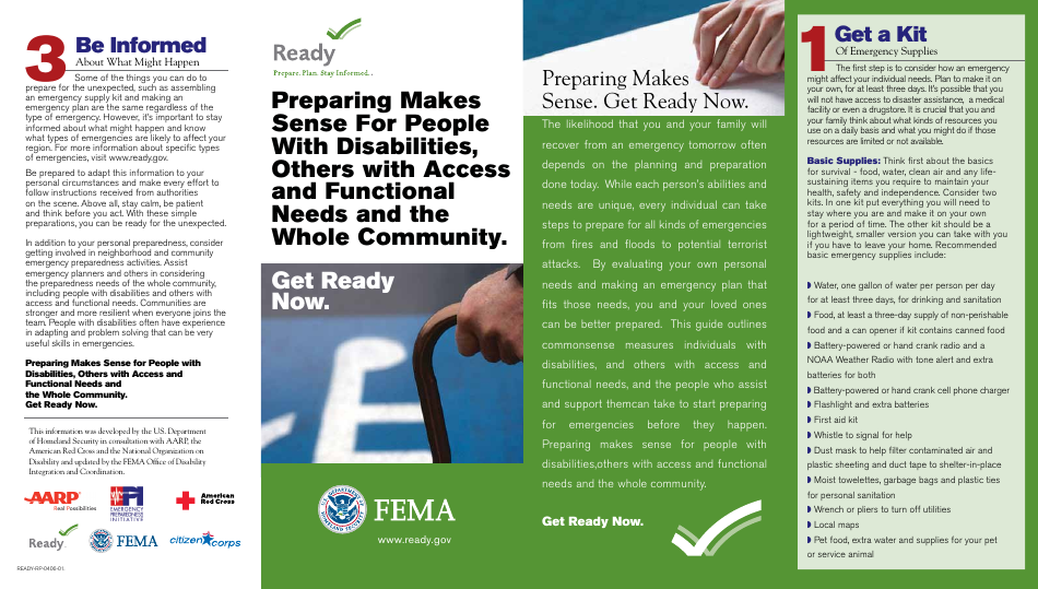 Preparing Makes Sense. Get Ready Now. - Fill Out, Sign Online and ...