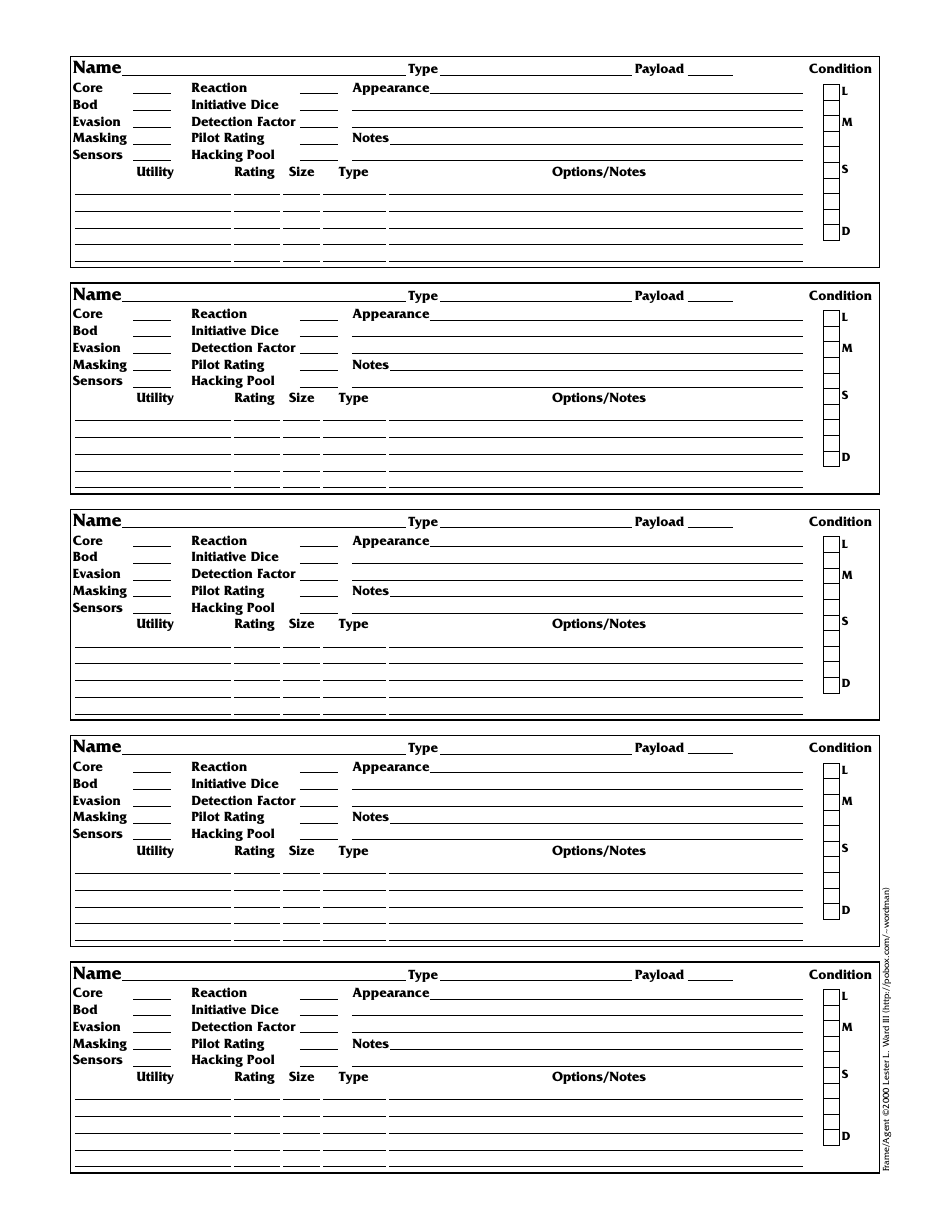 Shadowrun 3.1 Character Sheets Download Printable PDF | Templateroller