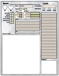 Free Character Sheet Templates - Customize, Download & Print PDF ...