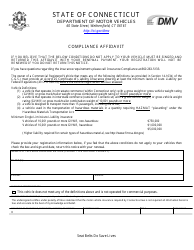 Connecticut Compliance Affidavit - Fill Out, Sign Online and Download ...
