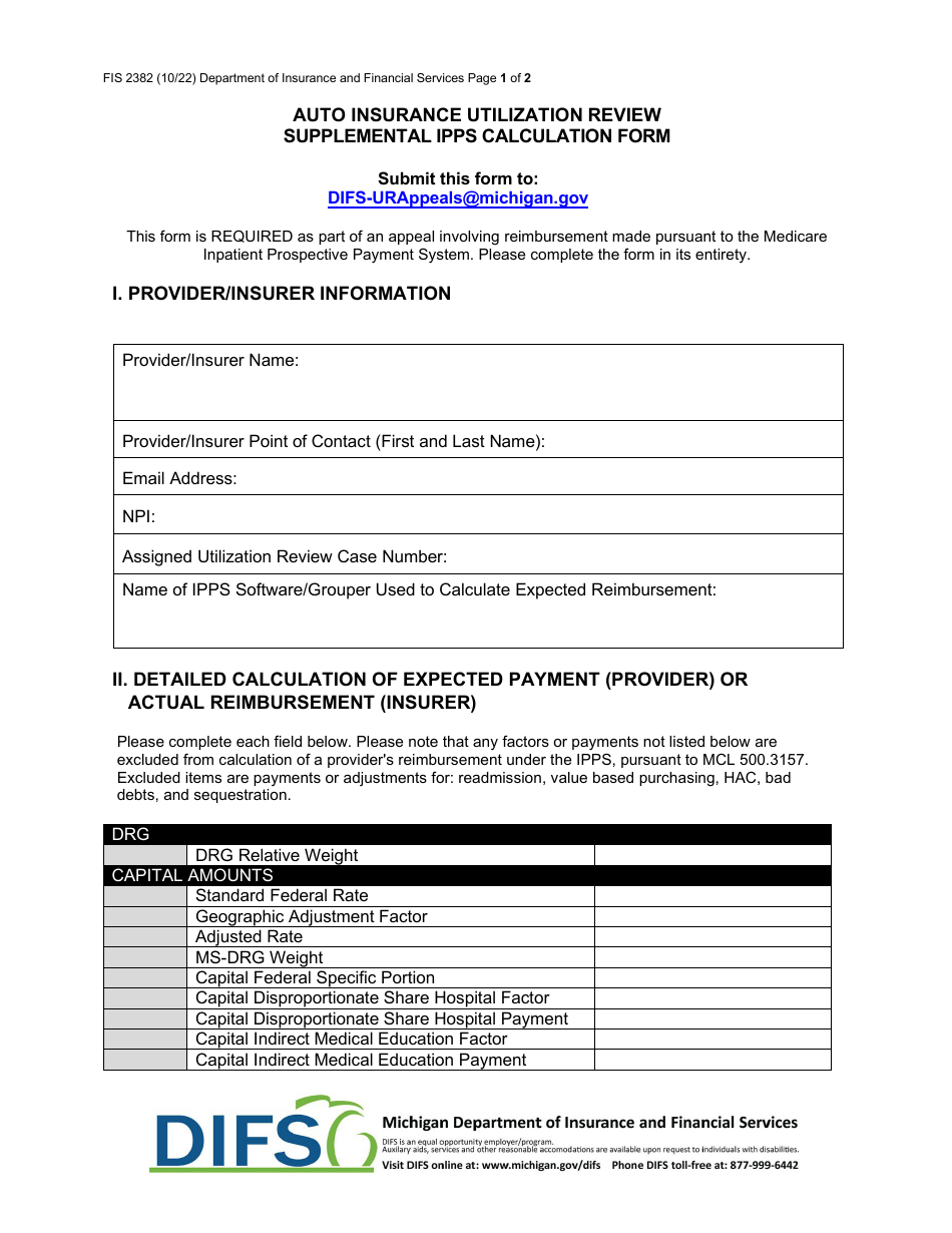 Form FIS2382 - Fill Out, Sign Online and Download Fillable PDF ...