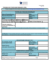 Mississippi Technology Purchase Request (Tpr) Download Fillable PDF | Templateroller
