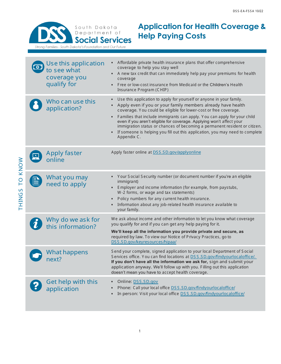 Form DSS-EA-FSSA - Fill Out, Sign Online and Download Printable PDF ...