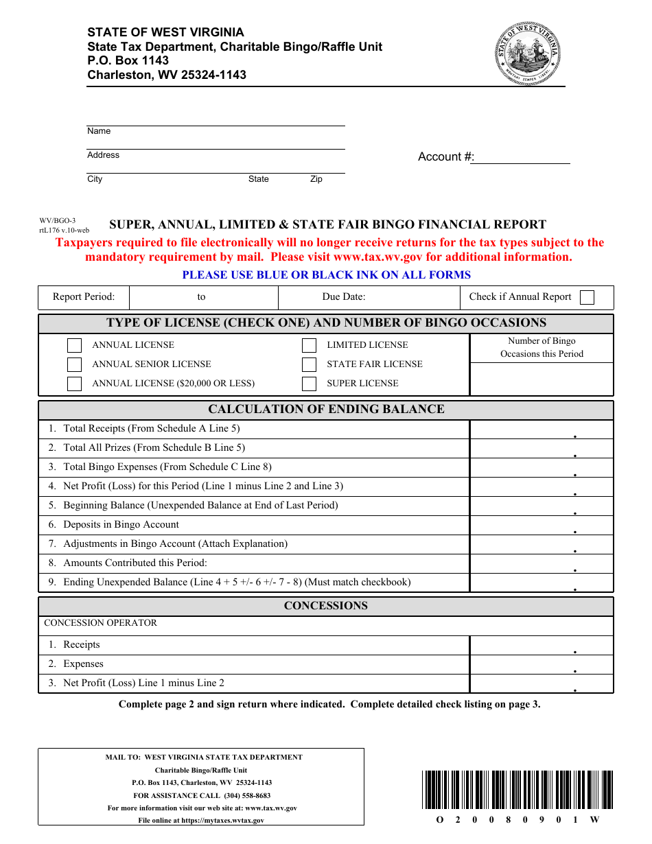 Form WV/BGO-3 - Fill Out, Sign Online and Download Printable PDF, West ...